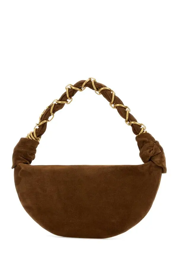 Saint Laurent Suede Amalia Shoulder Bag - Brown