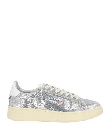 AUTRY Sneakers Size Textile Fibers, Leather - Silver