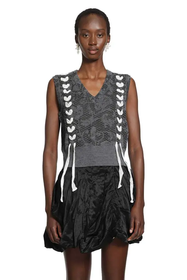 RENLI SU Knit Floral Vest