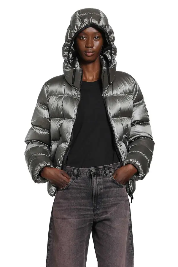 Moncler Sensation Short Down Jacket - Silver
