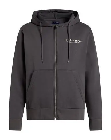 JACK & JONES Sweatshirt Lead Size Cotton, Recycled Polyester - Grey