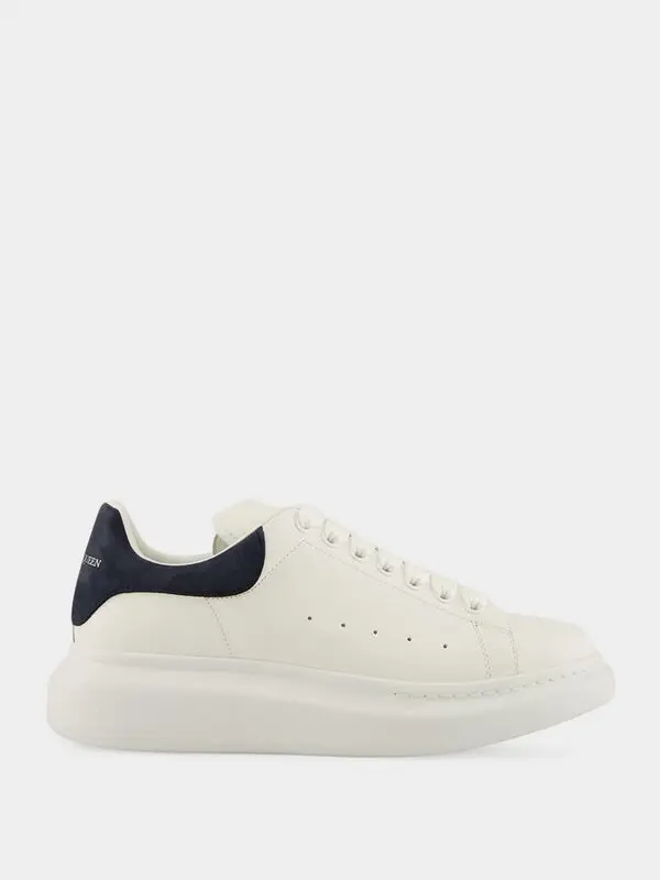 Alexander McQueen Oversized Leather Low Top Sneakers - Blue
