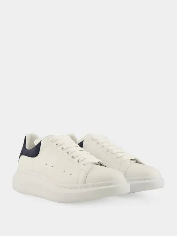 Alexander McQueen Oversized Leather Low Top Sneakers - White