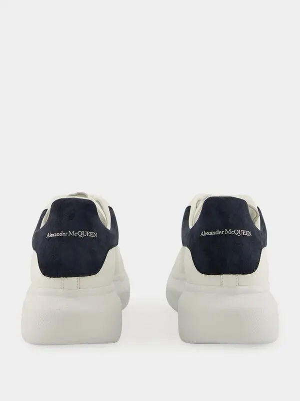 Alexander McQueen Oversized Leather Low Top Sneakers - White