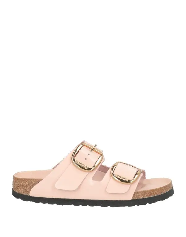 BIRKENSTOCK Light Glossed Leather Buckled Sandals