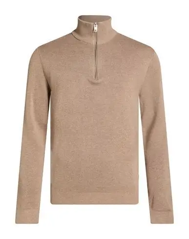 JACK & JONES Premium Organic Cotton Half-zip Sweater - Beige