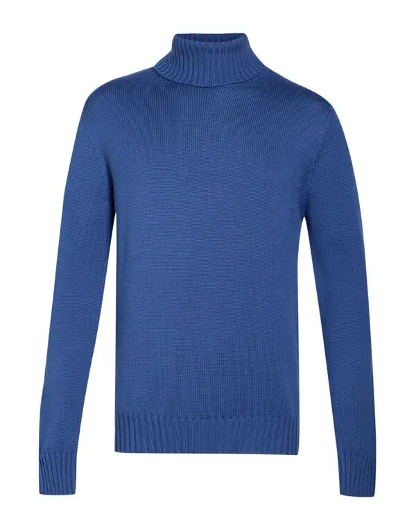 Alpha Studio Turtleneck Burgundy Size Merino Wool - Blue