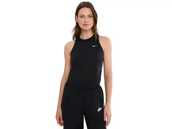 Nike Swift Breathe Running Tank Top Clothing White/reflective Silver - Black