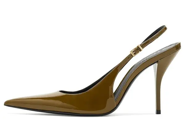 Schutz Liora Slingback Stiletto Pumps - Olive