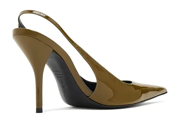 Schutz Liora Slingback Stiletto Pumps - Olive