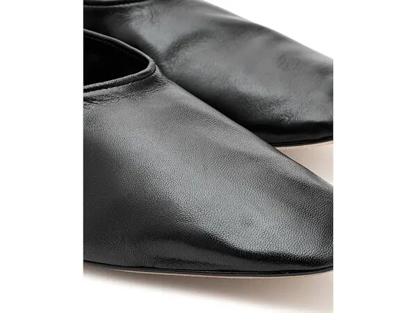 Schutz Hadley Leather Flat Shoes - Black