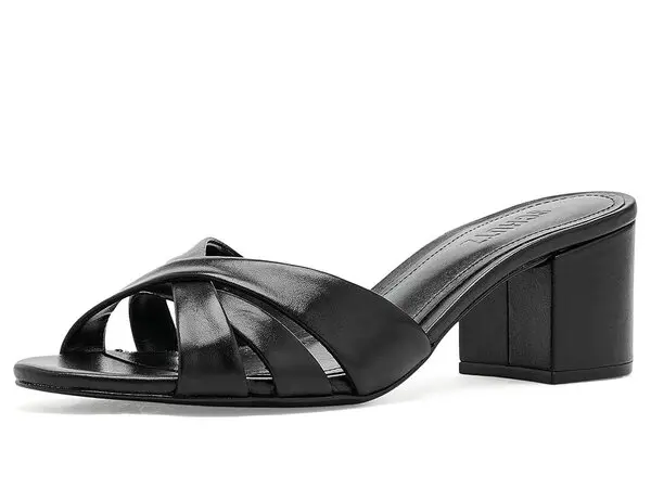 Schutz Keefa Block Mule Sandals - Black