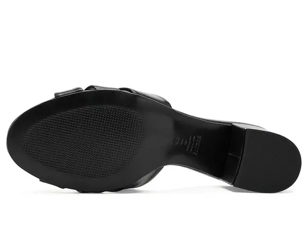 Schutz Keefa Block Mule Sandals - Black