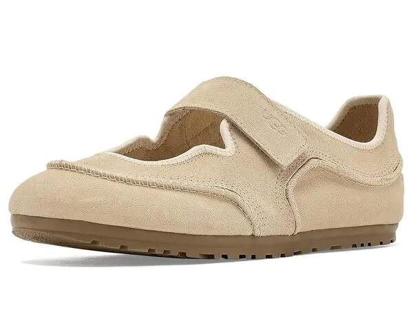 UGG Quill Mary Jane Dress Flat Shoes Sand Castle - Tan