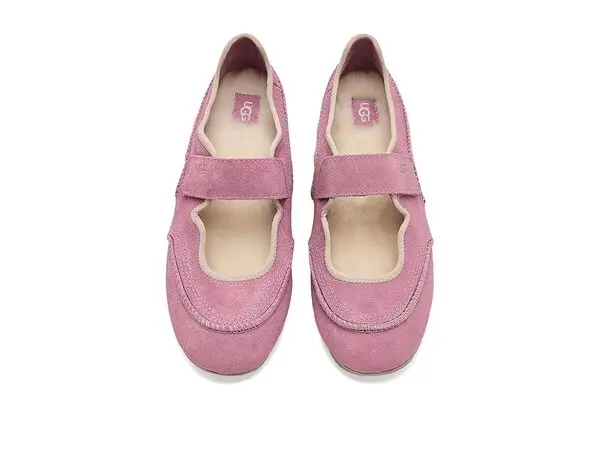 UGG Mary Jane Dress Flat Shoes - White