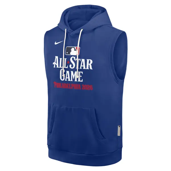 Nike 2026 All-star Game Authentic Collection Standard Issue Dri-fit Mlb Sleeveless Pullover Hoodie - Blue