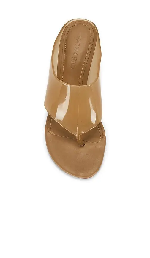 Farm Rio Thong Jelly Kitten Heel In Tan