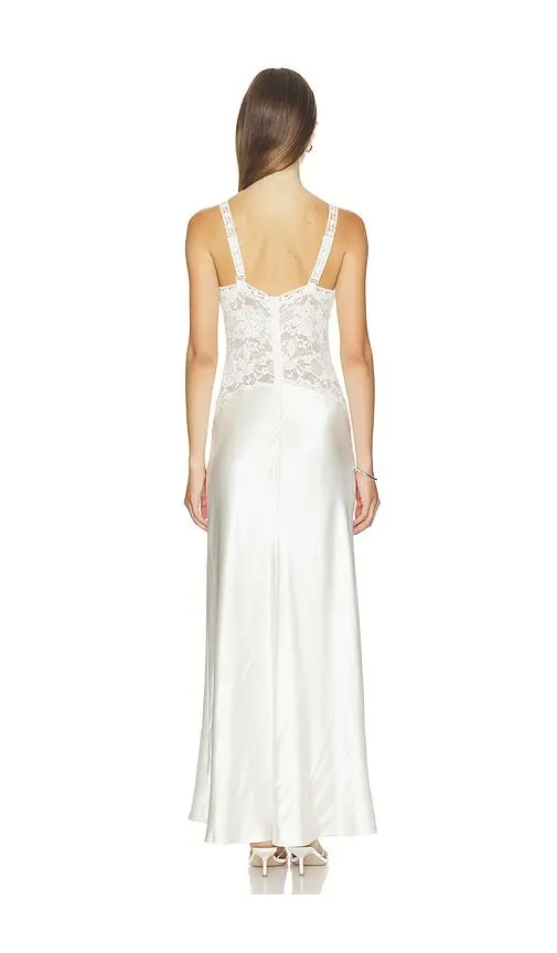 Generation Love Milena Lace Combo Liquid Satin Maxi Dress
