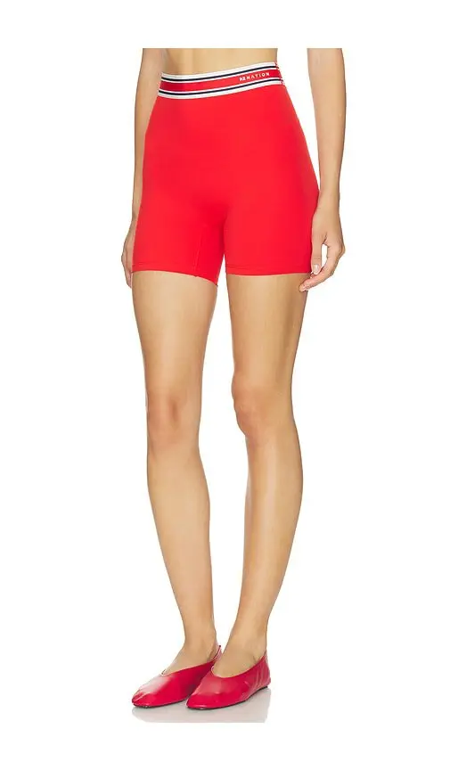 P.E Nation Avant 5 Inch Bike Short In Red