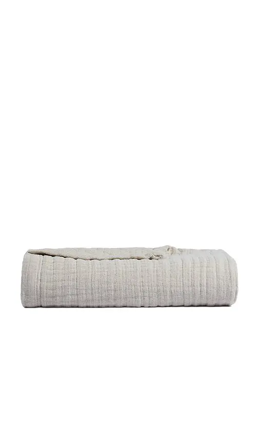 PARACHUTE Cloud Linen Gauze Throw In Cream - Bone
