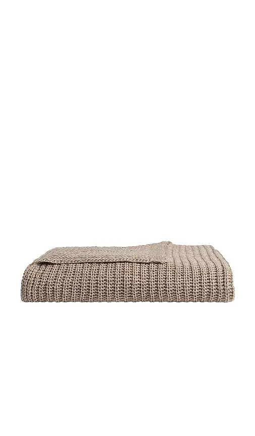 PARACHUTE Marled Cotton Throw In Red - Adobe