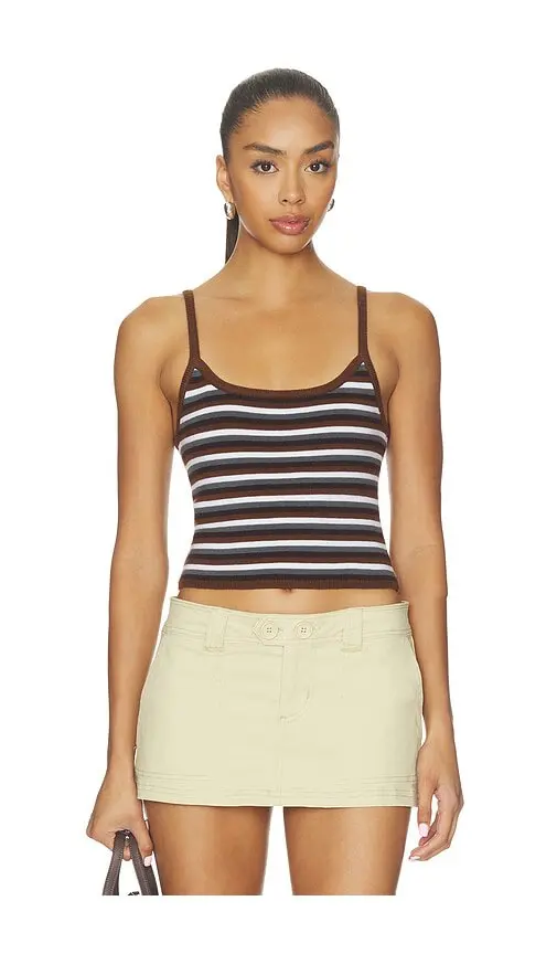 Monse Combo Stripe Cardigan Set In Brown