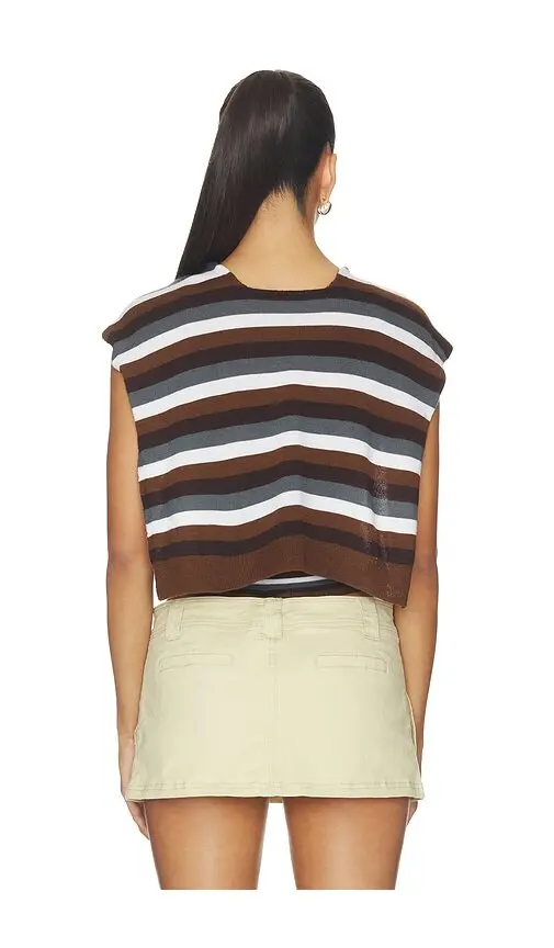 Monse Combo Stripe Cardigan Set In Brown