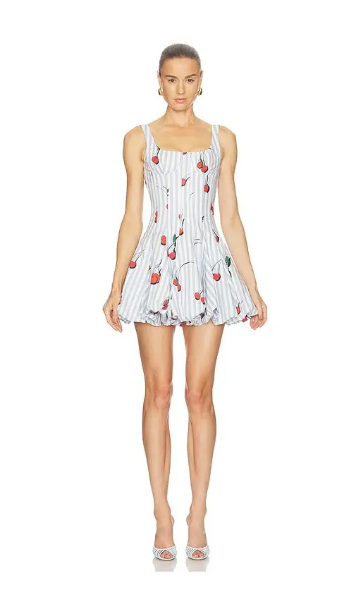Monse Bubble Dress In Baby Blue - Blue Multi