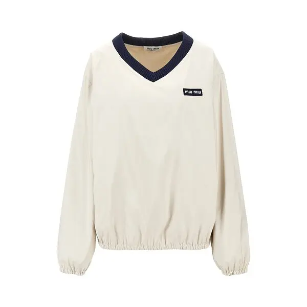 Miu Miu Tec Pongé Sweatshirt - Beige