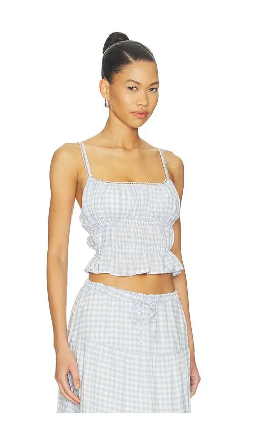 Peixoto Amelia Top In Baby Blue