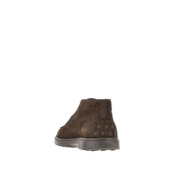 TOD'S Suede Leather Desert Boots With Gommini Heel Detail