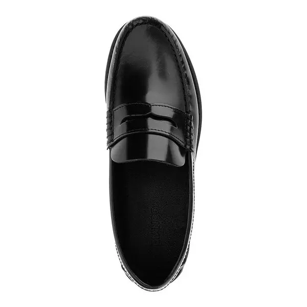 BIANCO Leather Loafers With Penny Band And Lug Sole