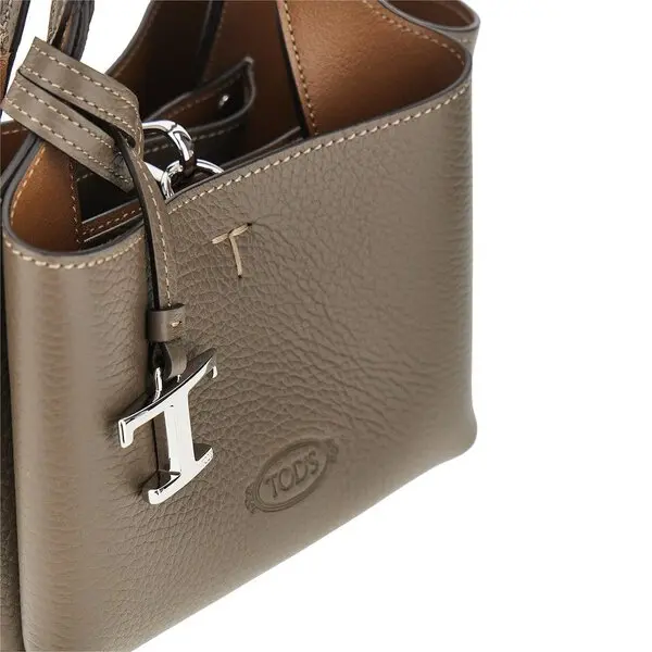 TOD'S Grained Leather Mini Shopping Bag