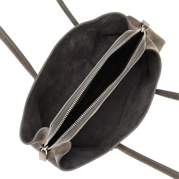 Attico La Passeggiata' Suede Leather Bag - Grey