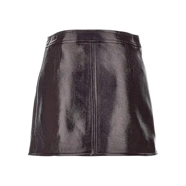 COURREGES Vinyl Effect Coated Mini Skirt - Red