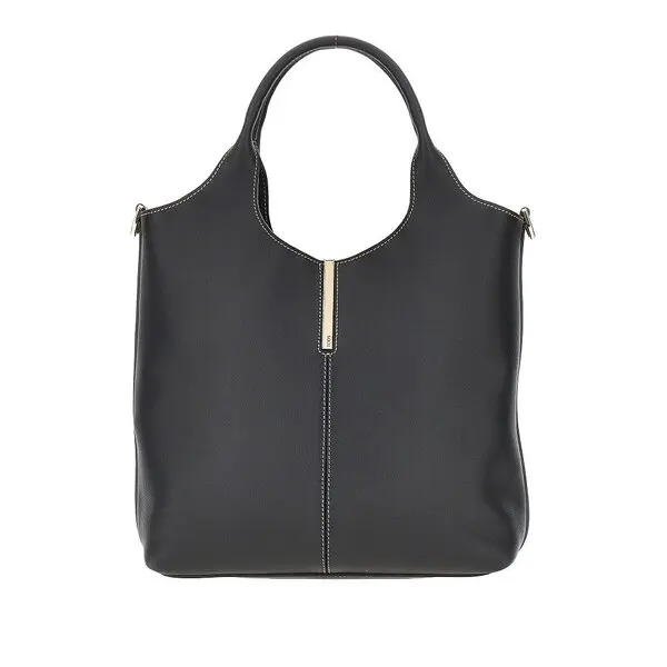 TOD'S Leather Small Tote Shopping Bag - Black