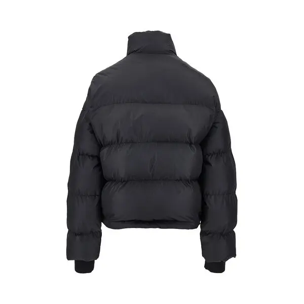 COURREGES Short Down Jacket With Logo Embroidery