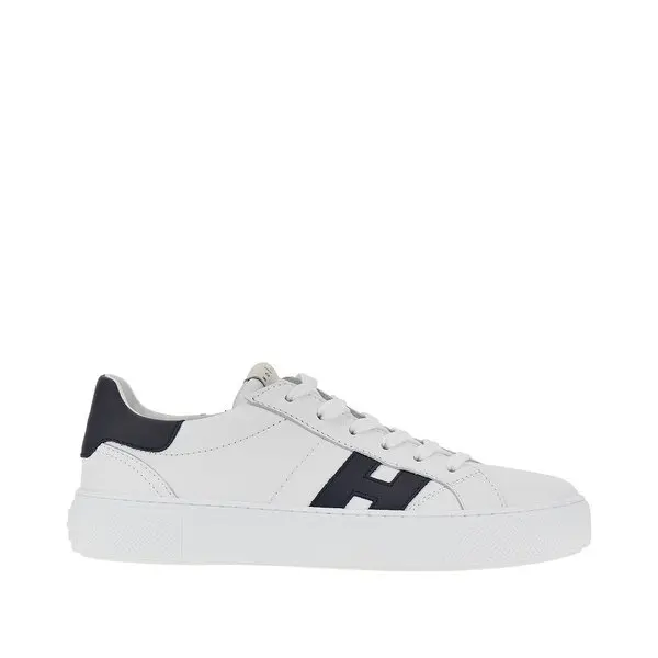 Hogan H705 Leather Lace-up Sneakers With Contrasting 'h' Patch