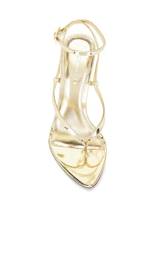 Retrofete Namby Wedge Sandal In Metallic Gold