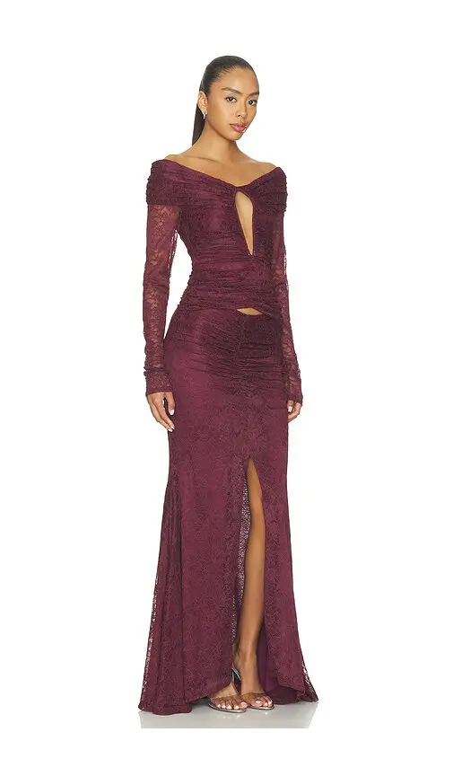Misha Collection The Kali Ruffle Lace Dress