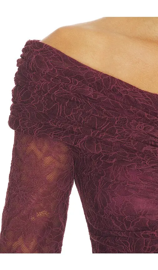 Misha Collection The Kali Ruffle Lace Dress