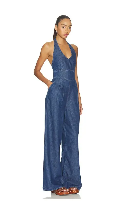 Paige Marilyn Jumpsuit In Denim-medium
