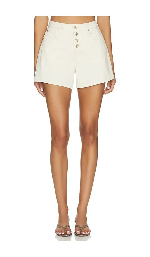 7 For All Mankind Kori Shorts In Ivory - Moondust