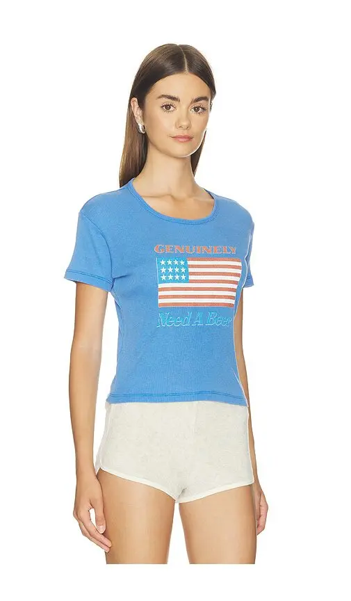 THE LAUNDRY ROOM Genuinely Need A Beer Baby Tee In Blue