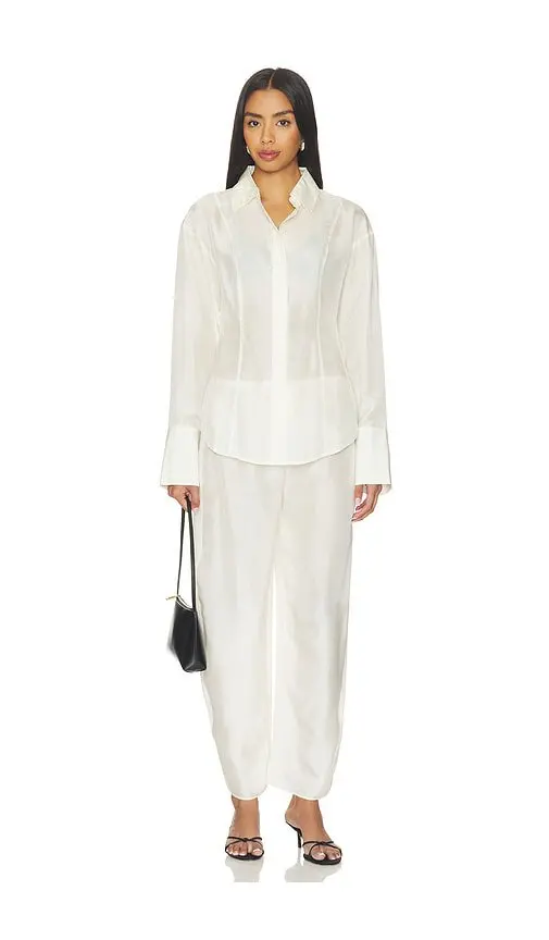 EAVES Freda Slim Shirt In Ivory
