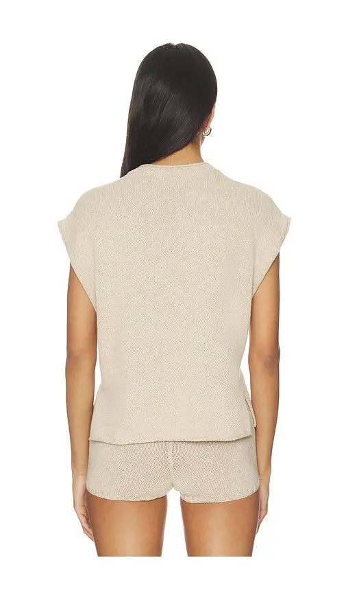 EAVES Cassian Knit Tee In Beige