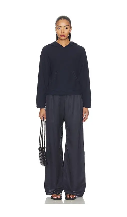 LESET Mae Hoodie Textured Knit Pullover