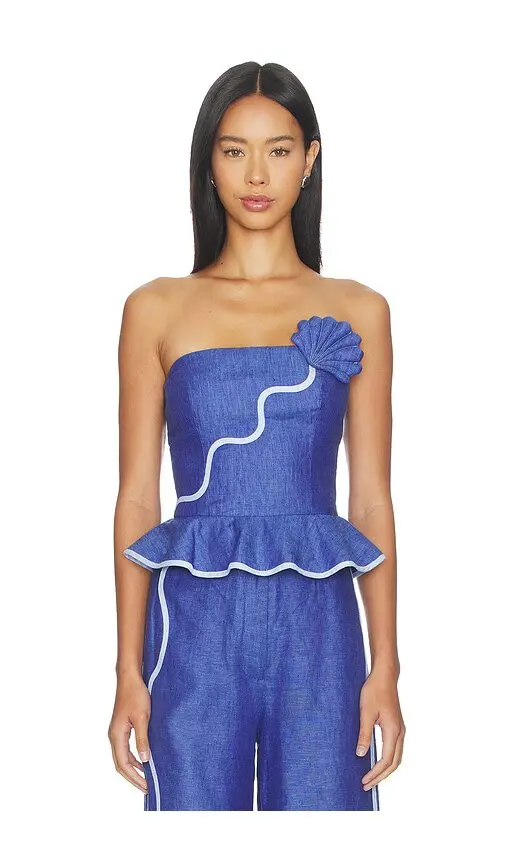 Azulu Vaiana Strapless Top - Blue