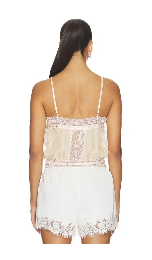 Ronny Kobo Laila Lace Detailed Silk Top