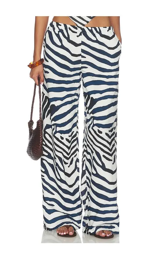 SEVEN WONDERS Elasticated Palazzo Pant - Navy
